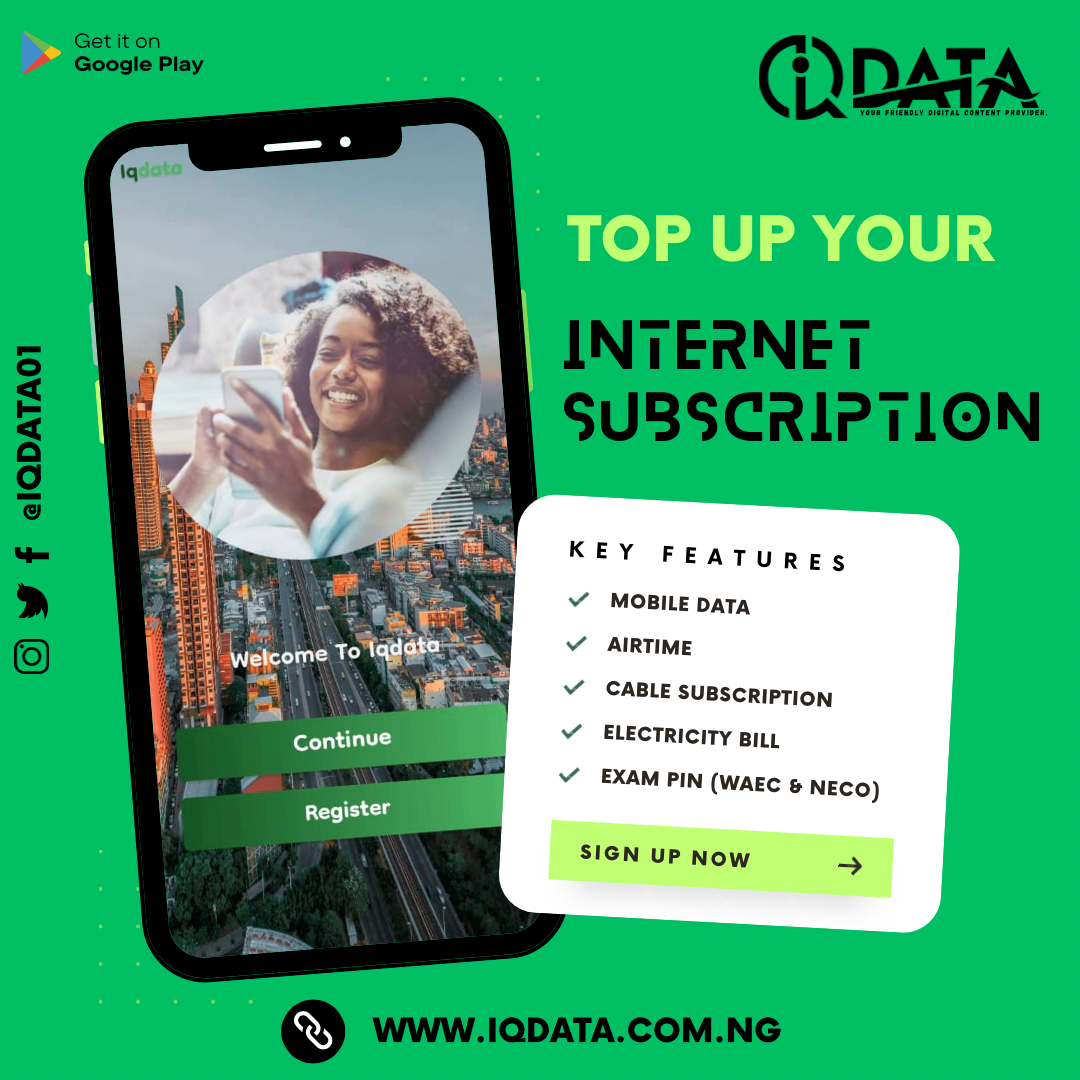 IQDATA | We offer instant recharge of Airtime, Databundle, CableTV ...